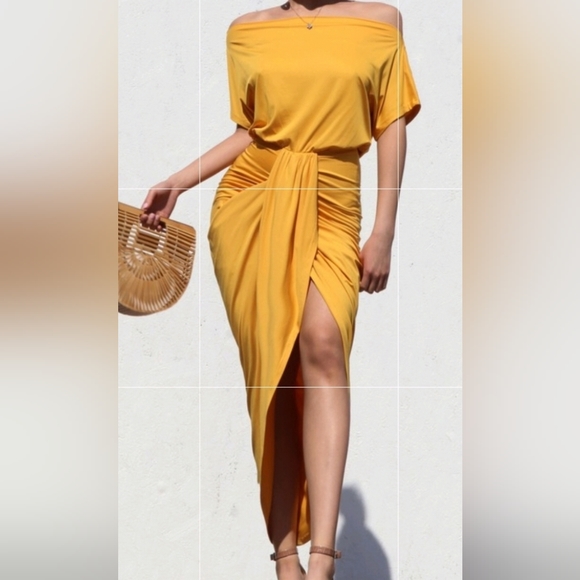 Dresses | Ff Shoulder Front Split Dress | Poshmark